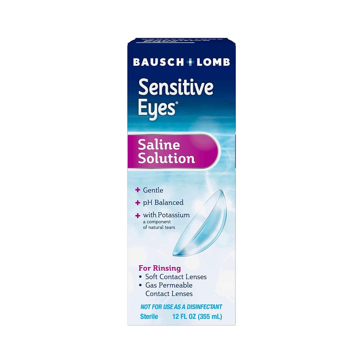 Bausch & Lomb Sensitive Eyes Saline Solution for Lenses 12 oz – Dryeye ...
