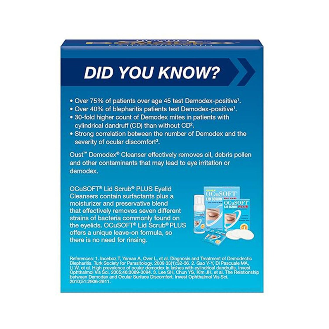 OCuSOFT Oust Demodex Cleanser Pre-Moistened Pads (30ct) – Dryeye Rescue