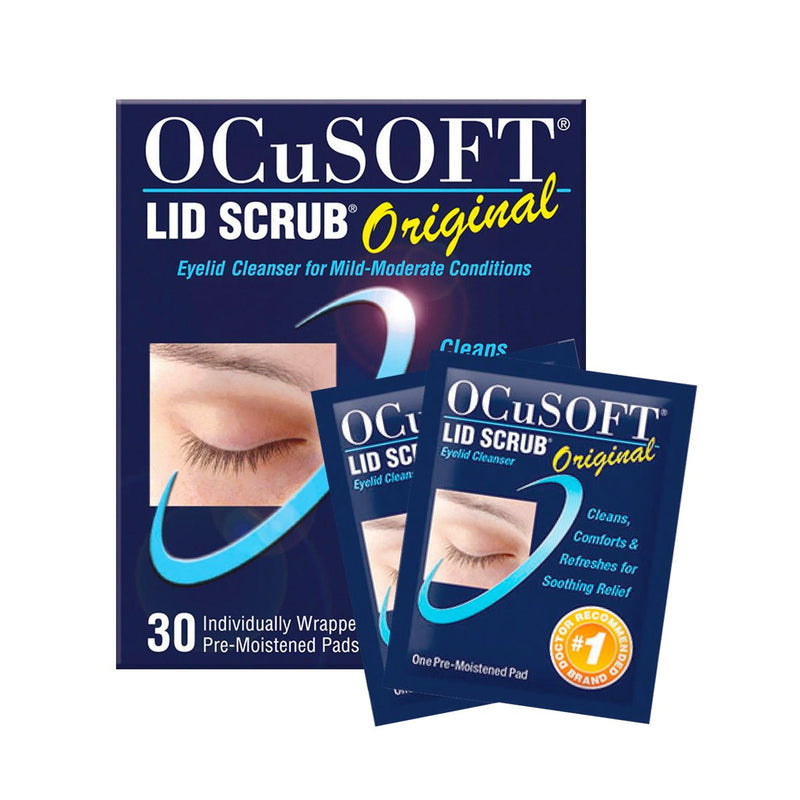Ocusoft Lid Scrub Original Wipes 30ct for Eyelid Hygiene – Dryeye Rescue